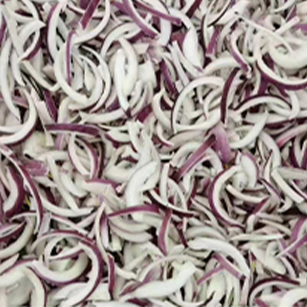 Frozen 5-7mm Sliced Dark Red Onion - Frucom