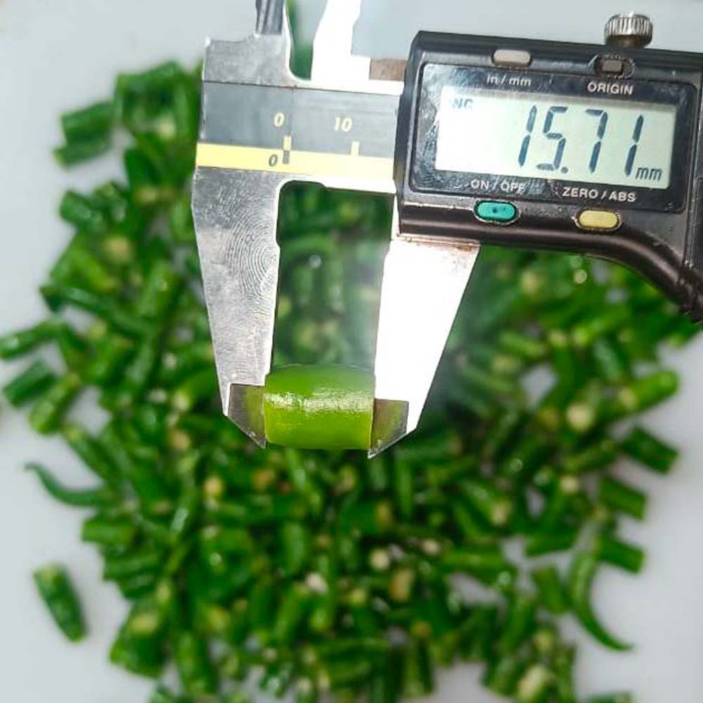 Frozen Cut Green Finger Chillies - Frucom